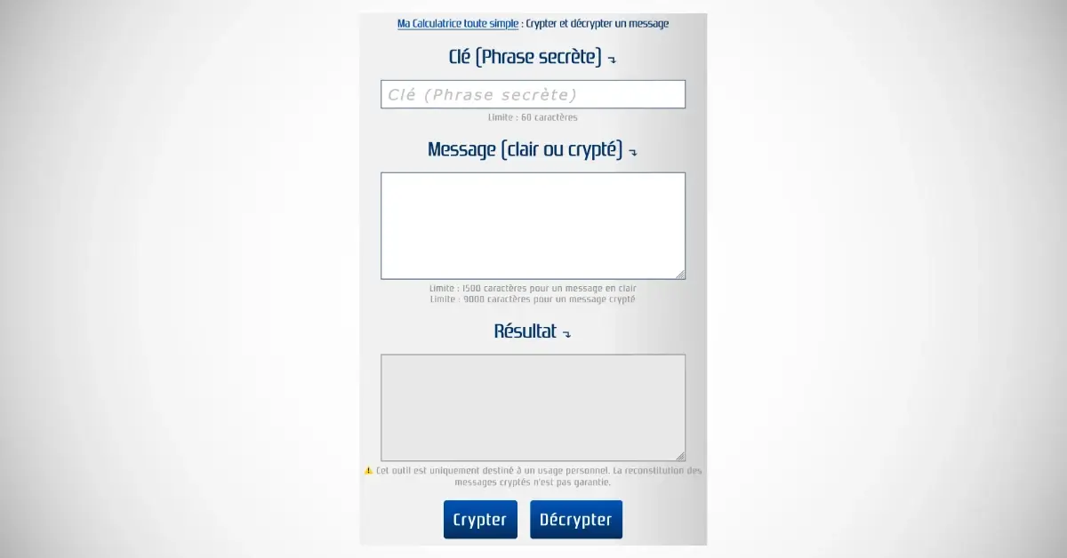 Crypter et décrypter un message en ligne