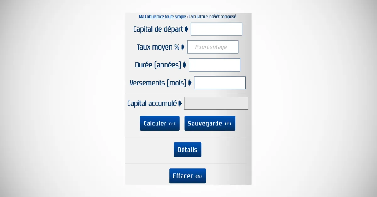 Calculatrice des intérêts composés simulez vos gains