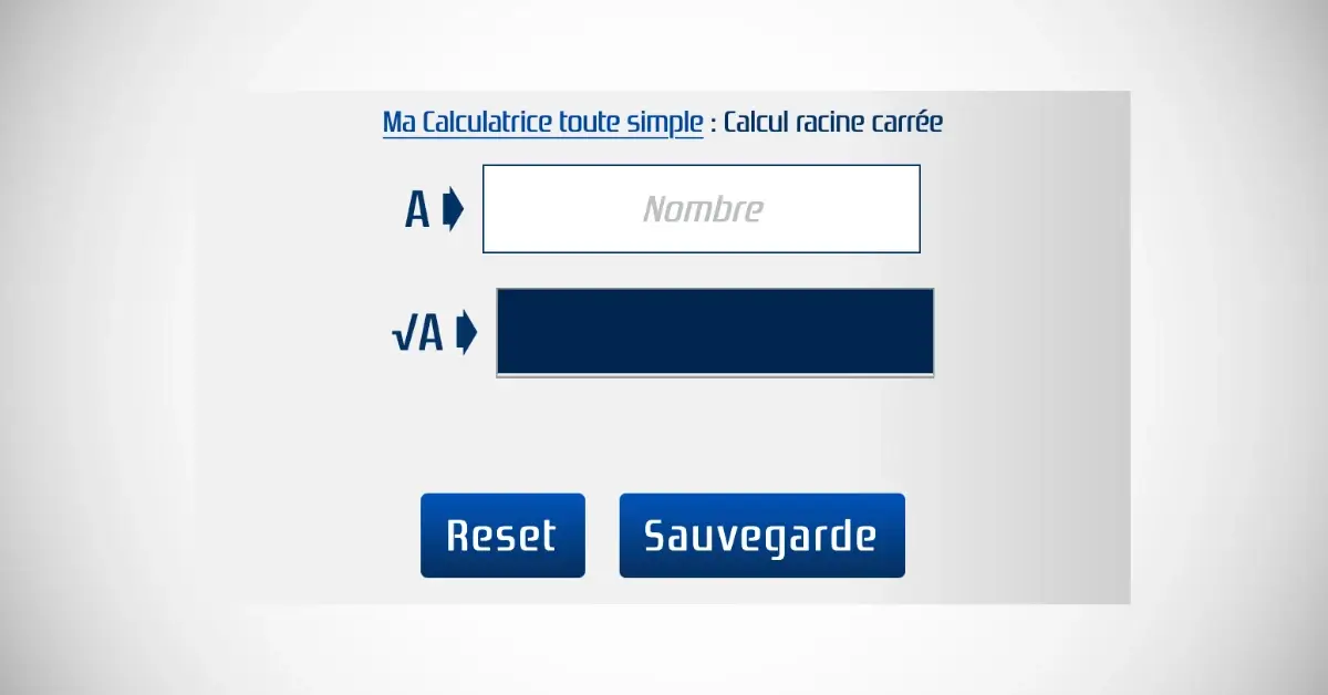Calculer la racine carrée d'un nombre